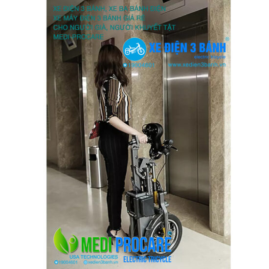 Xe điện 3 bánh, xe ba bánh điện mini, gấp gọn, 2 chỗ ngồi, giá rẻ cho ...